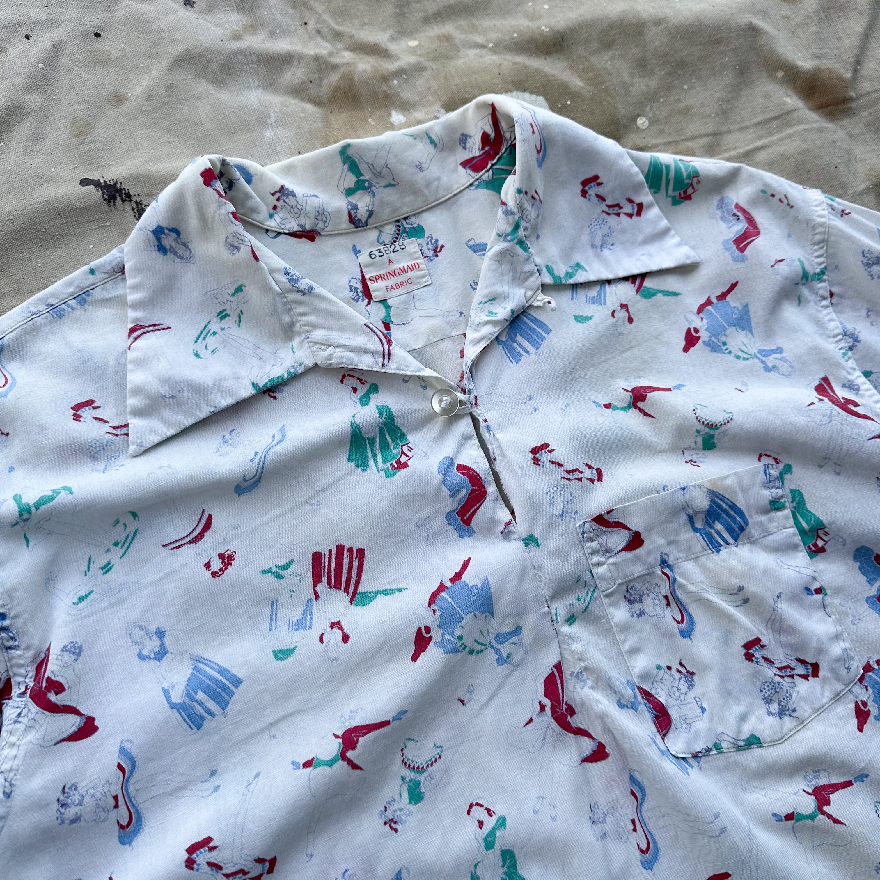 1950’s Springmaid fabric shirt – Arachnid Vintage